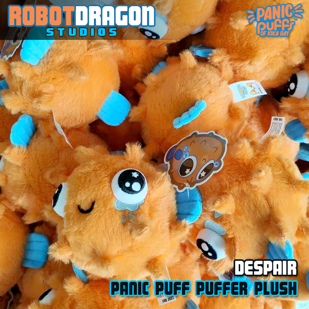Panic Puffs of Kika Bay: Despair Puffer Plush – Robot Dragon Studios