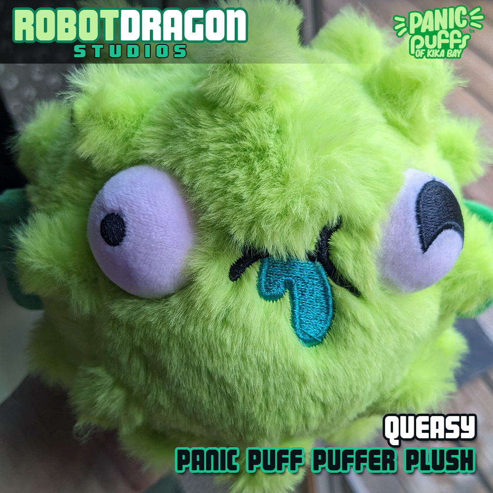 Panic Puffs of Kika Bay: Queasy Puffer Plush – Robot Dragon Studios