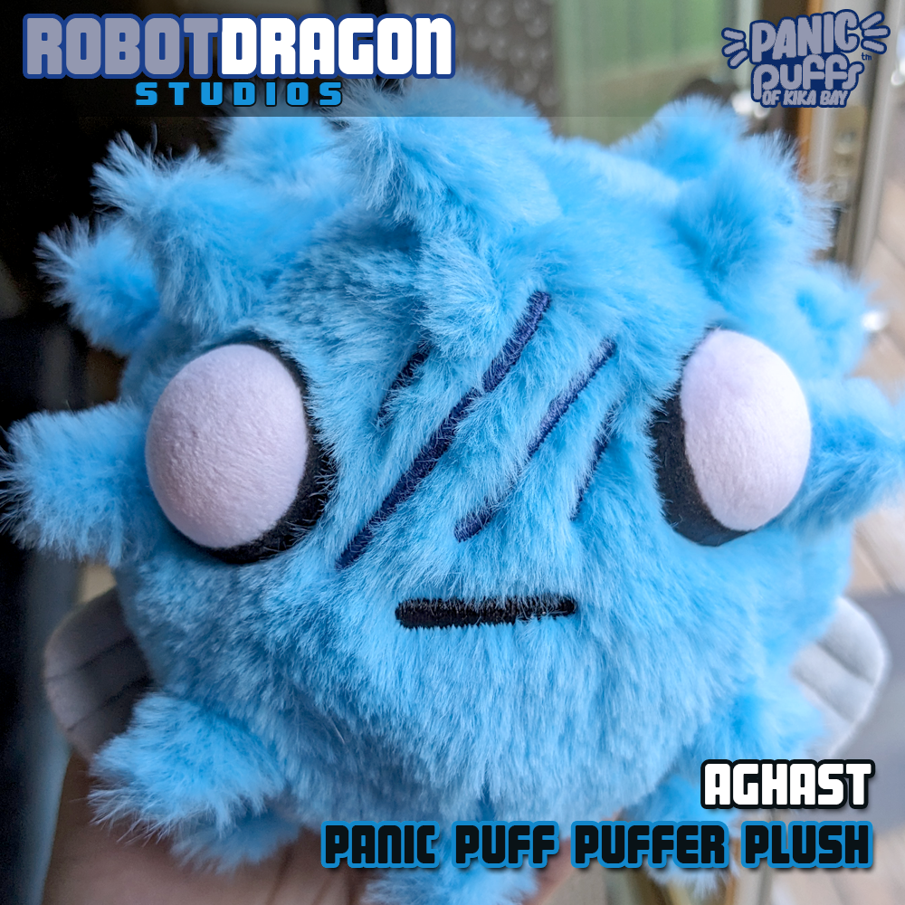 Panic Puffs of Kika Bay: Aghast Puffer Plush – Robot Dragon Studios
