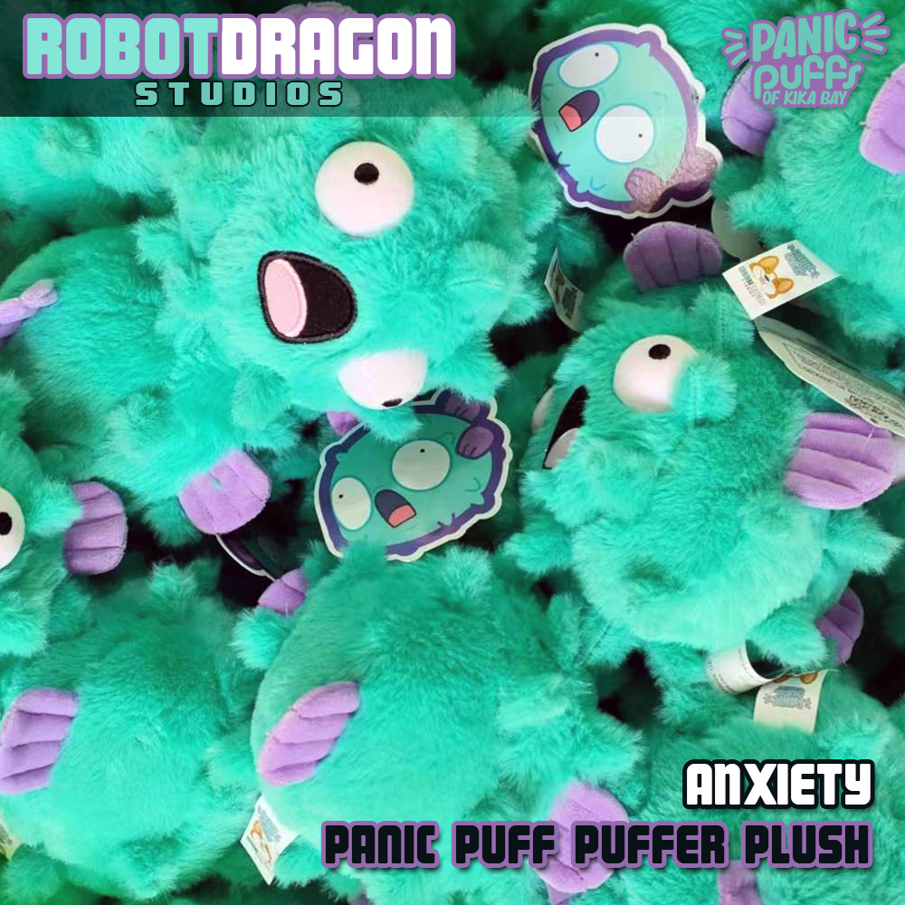 Panic Puffs of Kika Bay: Anxiety Puffer Plush – Robot Dragon Studios