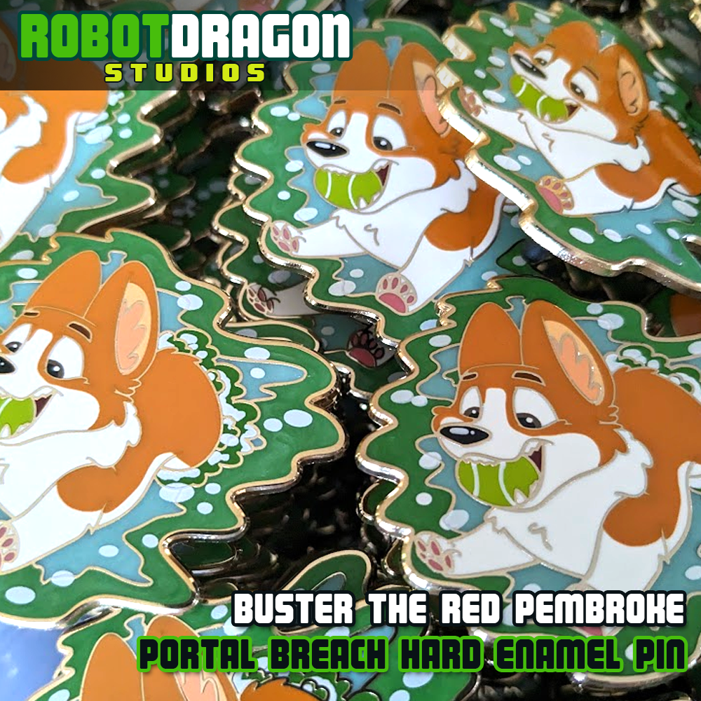 Portal Breach Enamel Pin – Robot Dragon Studios