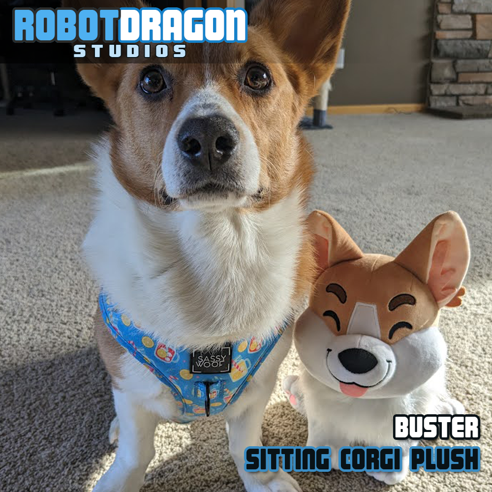 Buster & Murphy: Buster Sitting Corgi Plush – Robot Dragon Studios