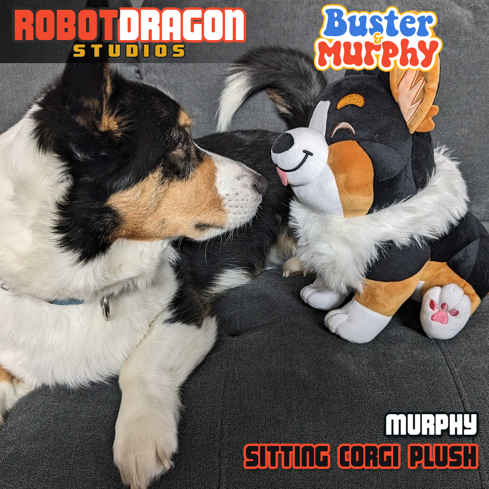 Buster & Murphy: Murphy Sitting Corgi Plush – Robot Dragon Studios