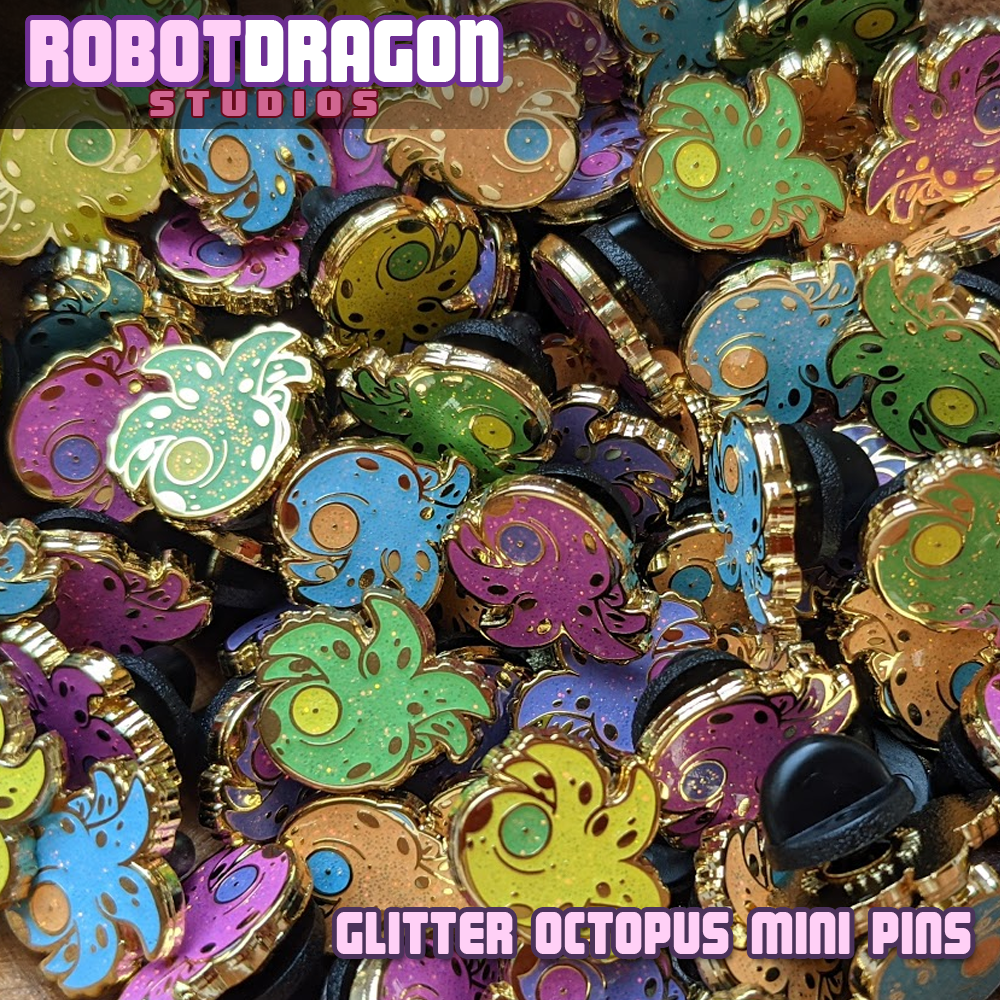 Mystery Pack: Puffer or Octo Mini Pin Set – Robot Dragon Studios