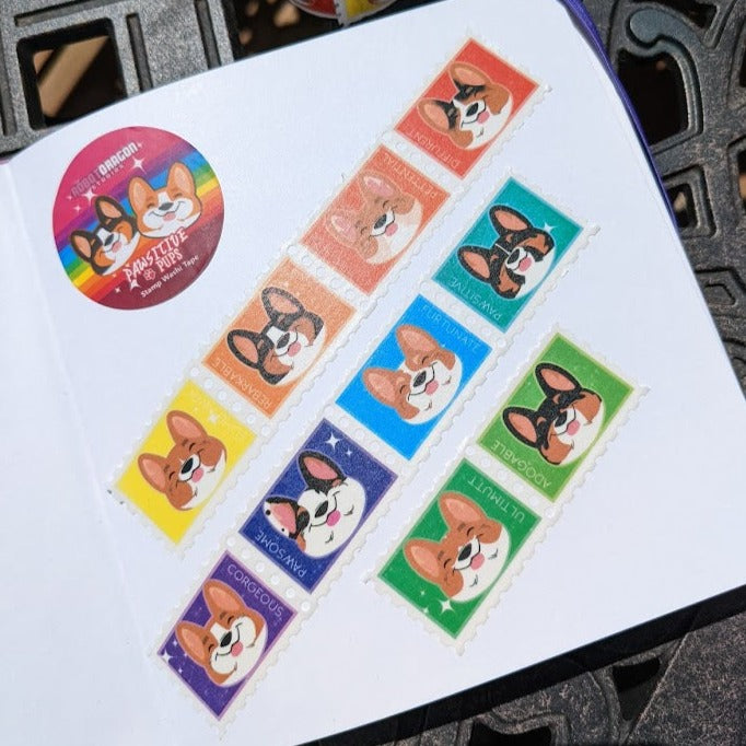 Pawsitive Pups Stamp Washi Tape – Robot Dragon Studios